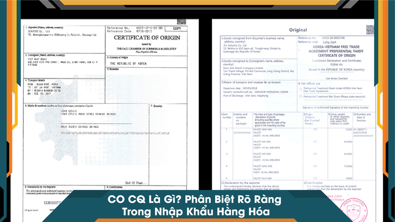 CO CQ Là Gì? Phân Biệt Rõ Ràng Trong Nhập Khẩu Hàng Hóa