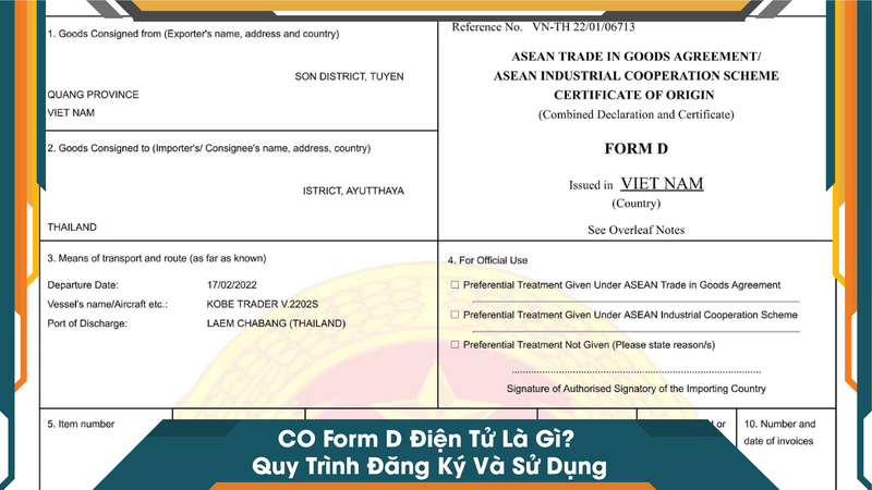 CO Form D Điện Tử Là Gì? Quy Trình Đăng Ký Và Sử Dụng